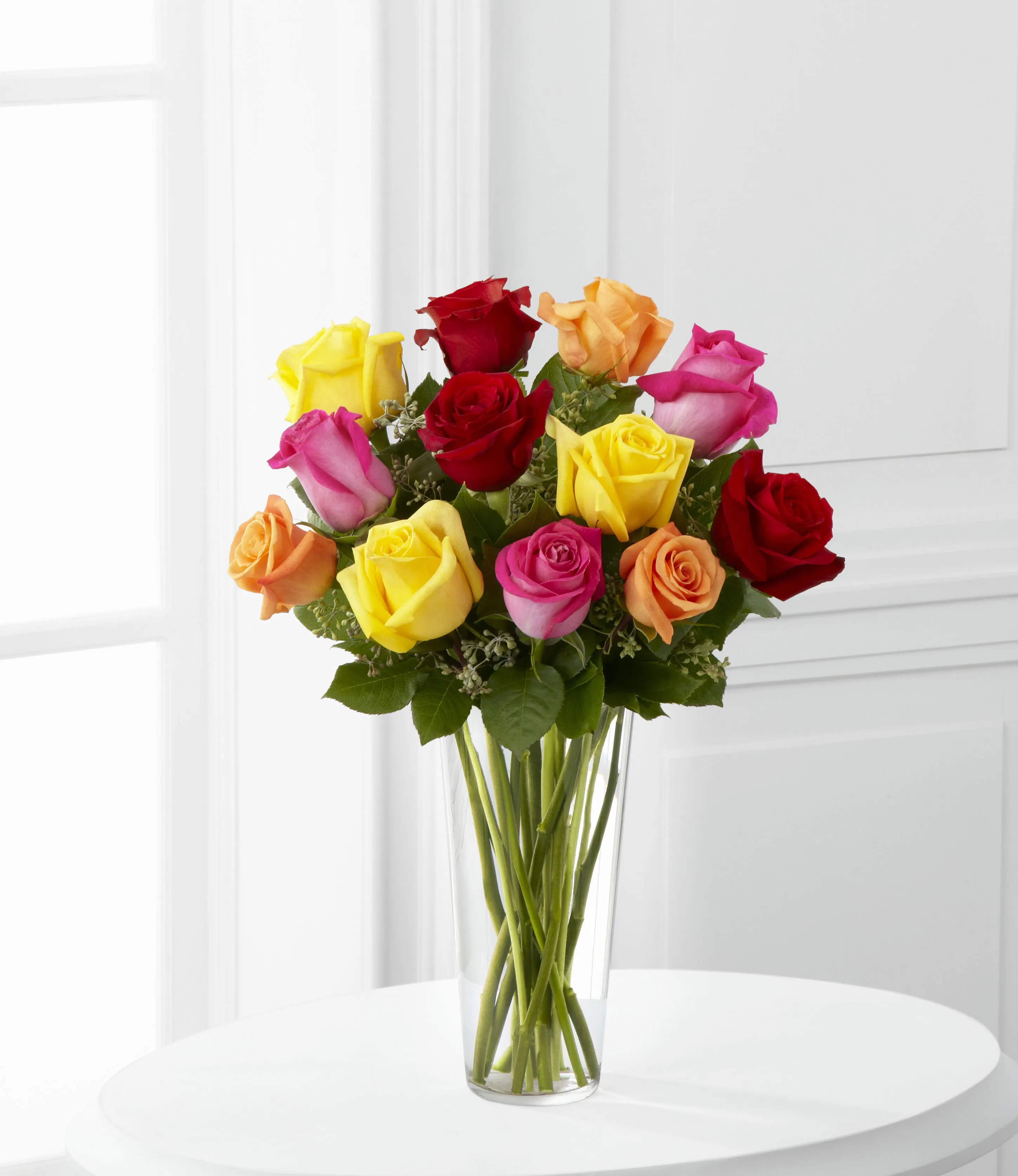 The Bright Spark™ Rose Bouquet - VASE INCLUDED